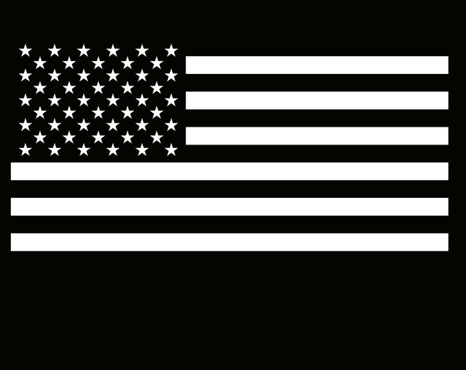 USA Flag for Dark Backgrounds | Subdued Flag SVG | Black & White ...