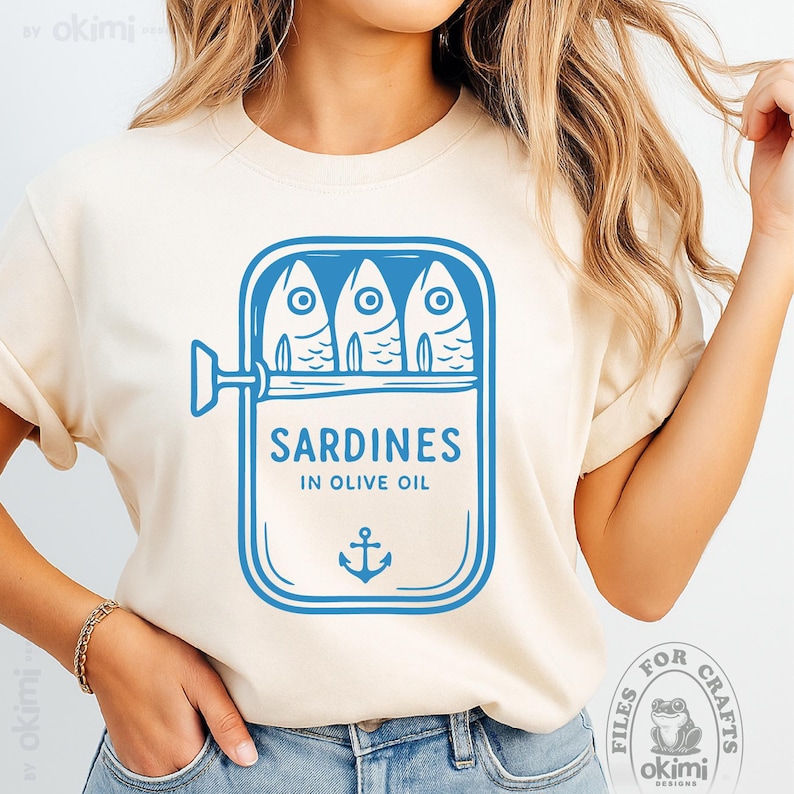 Sardine SVG | Can of Sardines Graphics | Beach Aesthetic | Cute Fishes ...