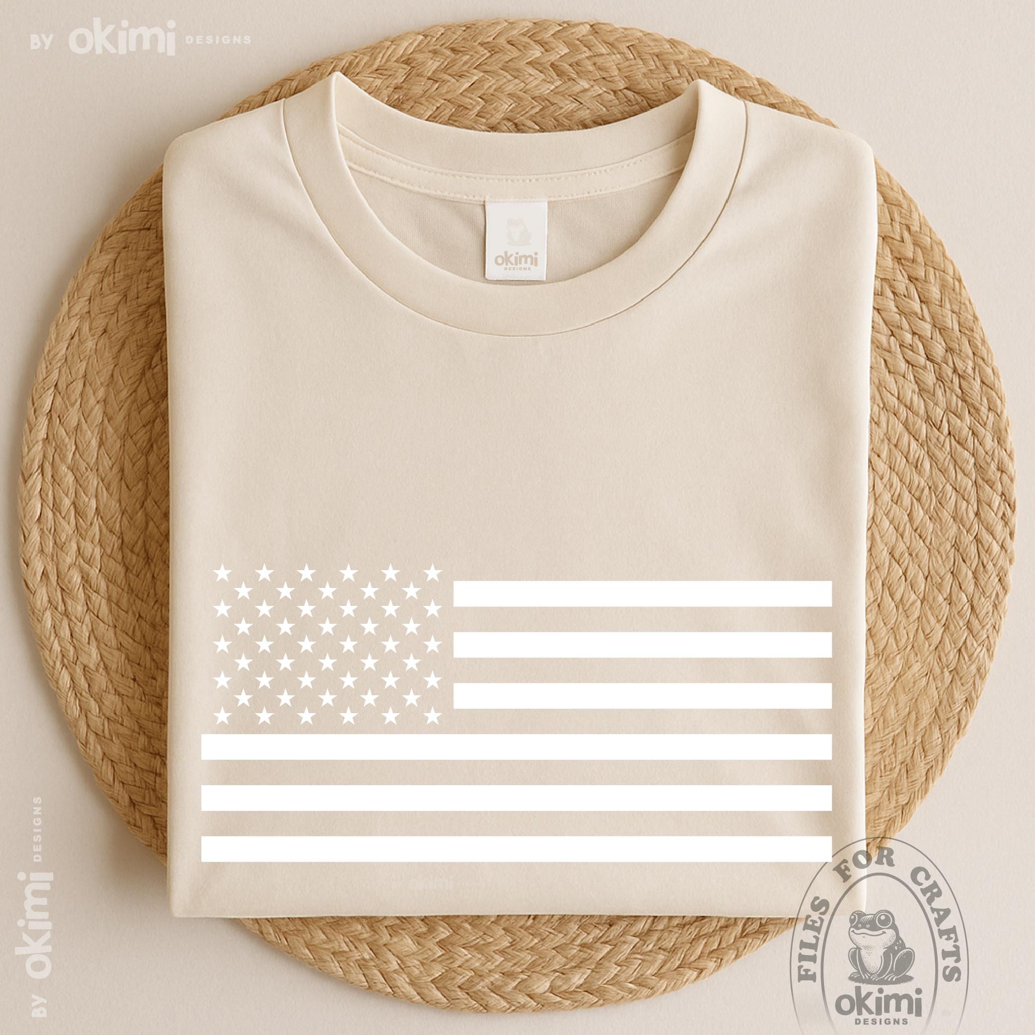 USA Flag for Dark Backgrounds | Subdued Flag SVG | Black & White ...
