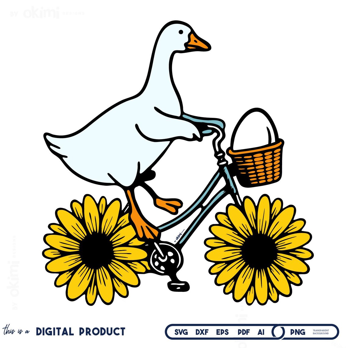 Mama Goose With Unhatched Gosling SVG | Goose Design for Sublimation ...