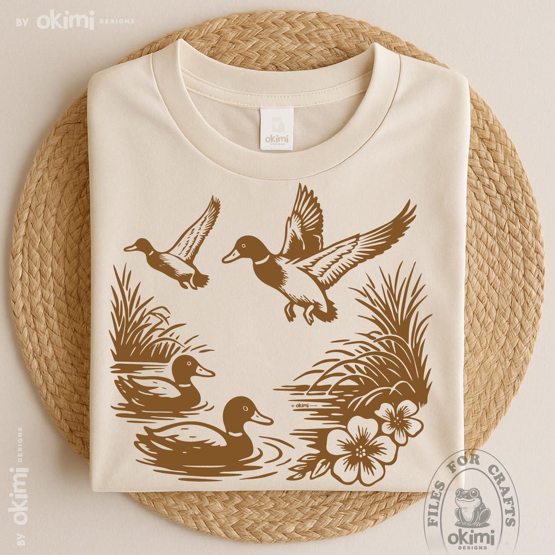 Ducks Flying SVG | Hunting Nature Scene Clipart | Southwestern Rustic ...