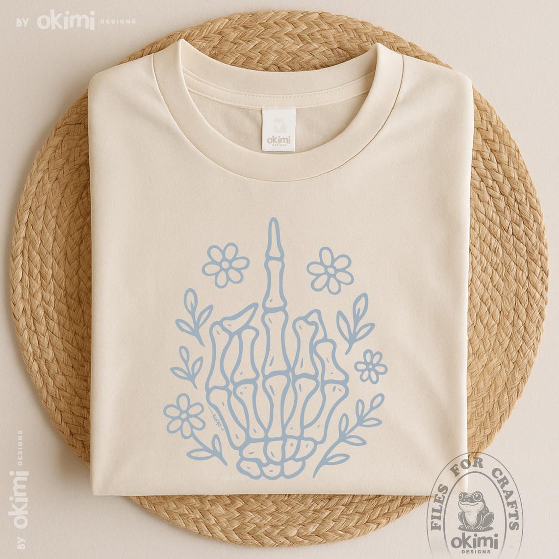 Skeleton Middle Finger SVG | Skeleton Hand and Flowers SVG | Spooky ...