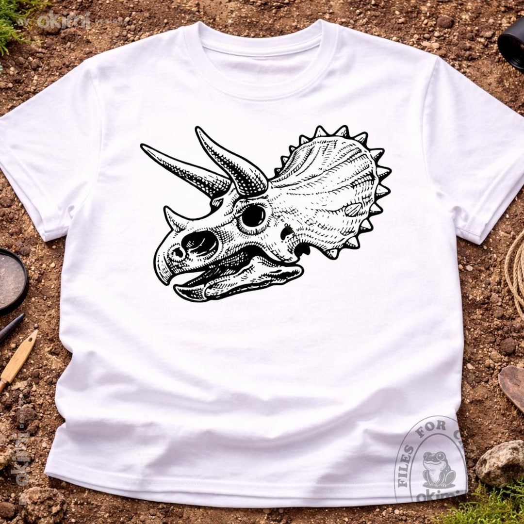 Triceratops Head SVG File | Dinosaur Drawing ( Digital Download: Svg ...