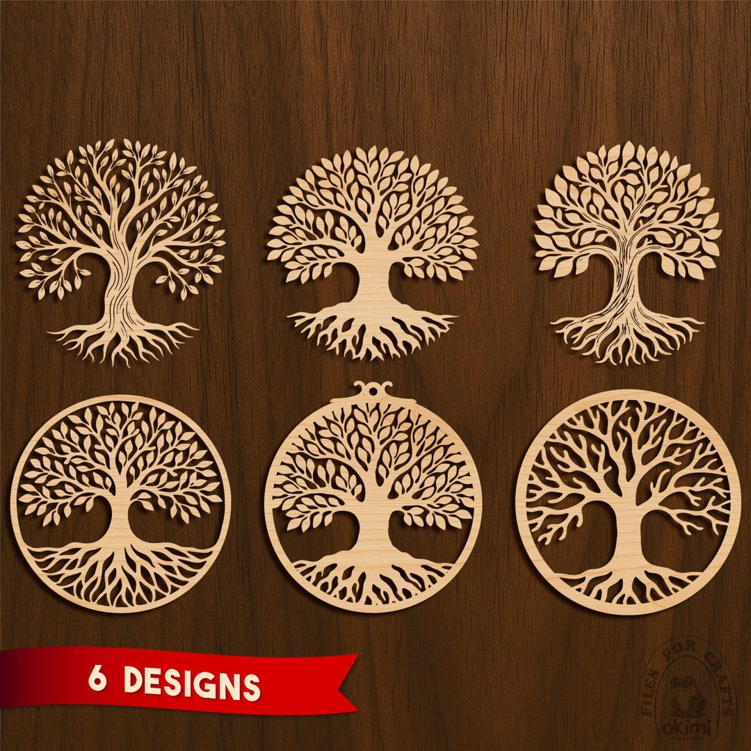 Tree of Life SVG Bundle | Laser Cut Files, Wall Art (digital Download ...