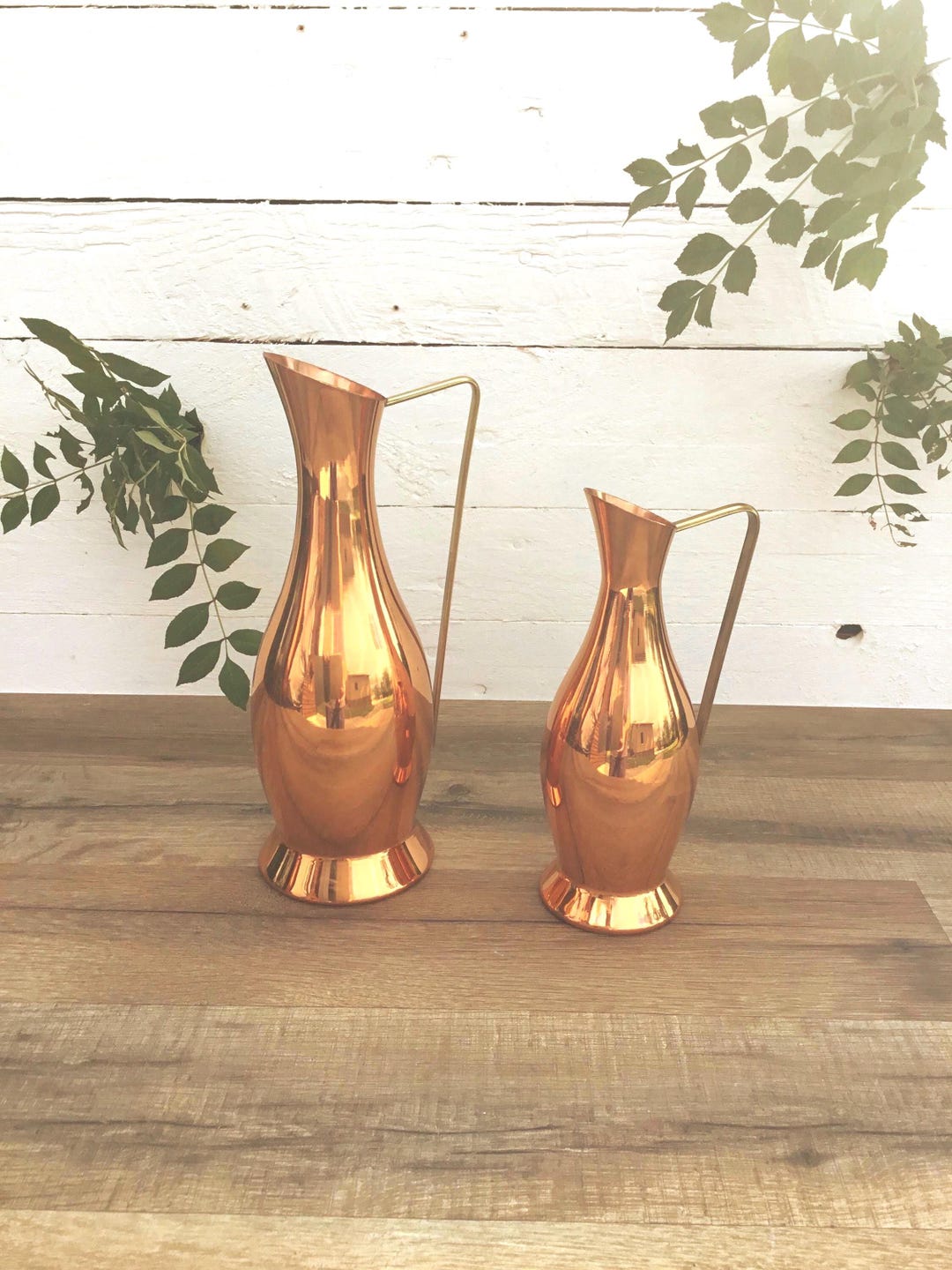 Antique Copper Pitchers From Portugal, Dating From 1960, Antique Copper ...