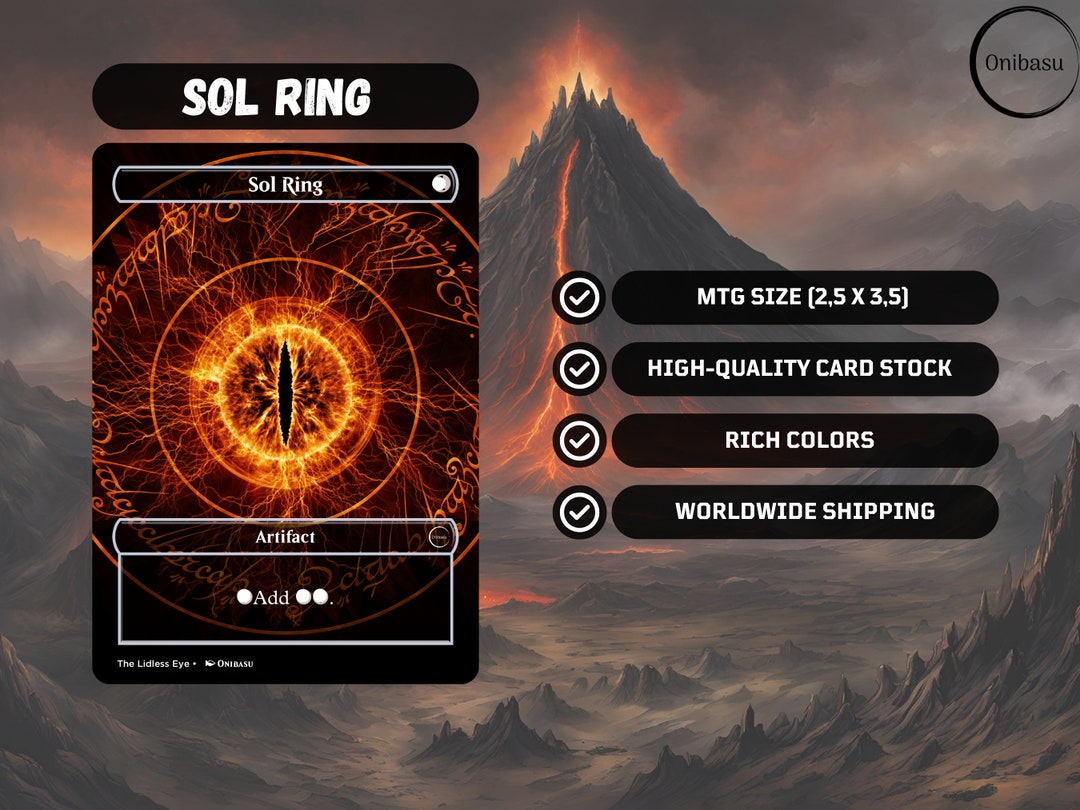 Eye of Sauron Sol Ring MTG Proxy Card - Etsy