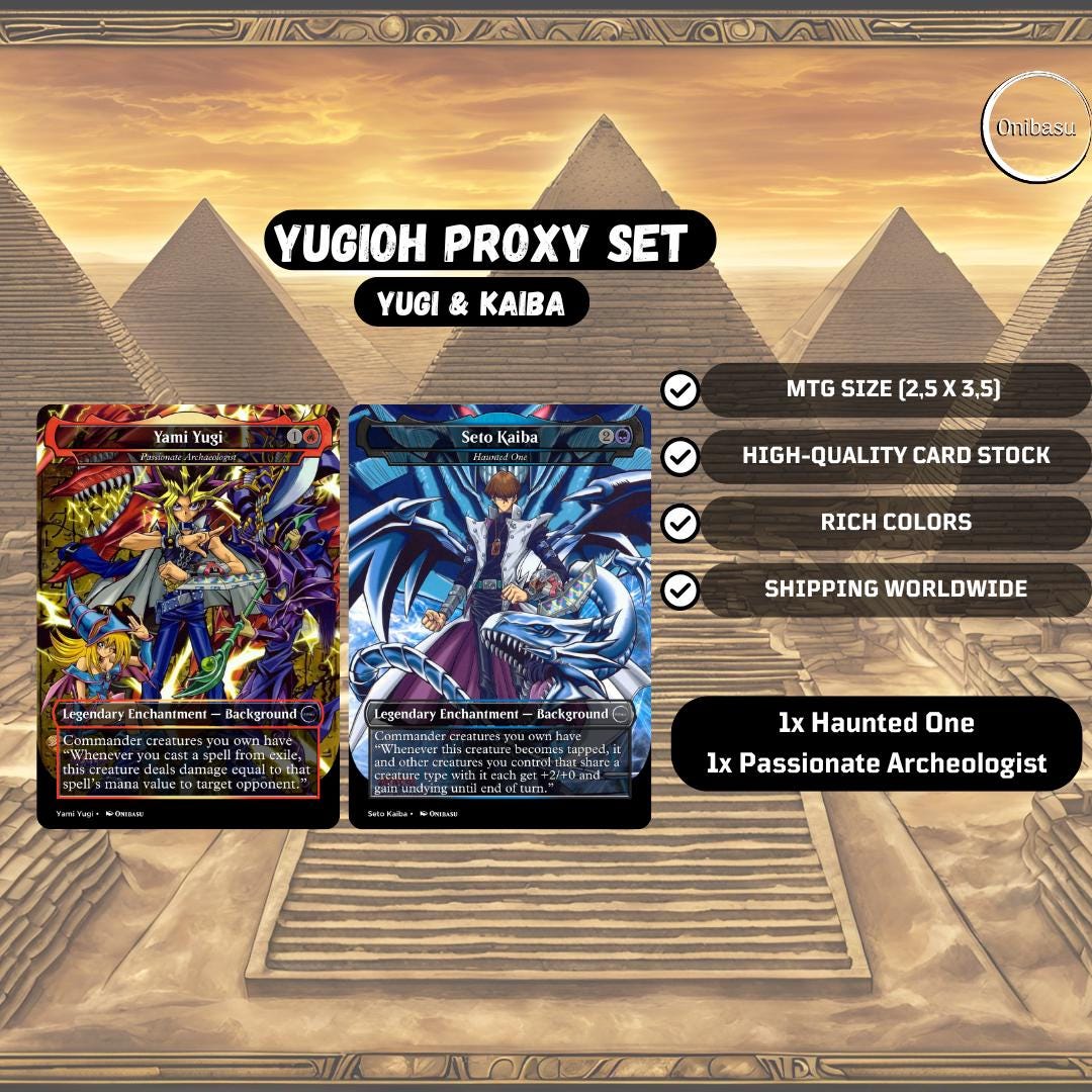 Yugi and Kaiba Fullart MTG Proxy Card Set Enchantment - Etsy Australia