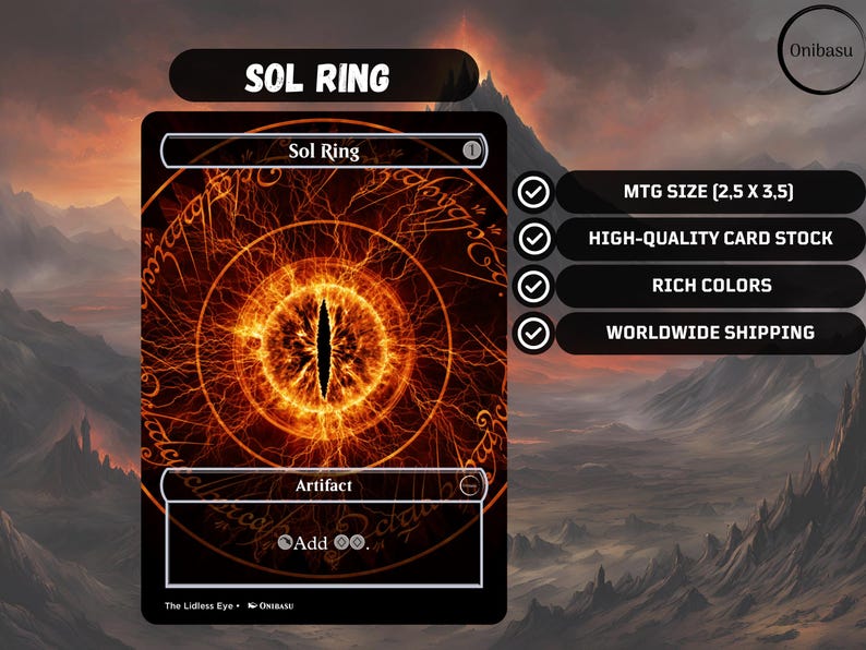 Eye of Sauron Sol Ring MTG Proxy Card - Etsy