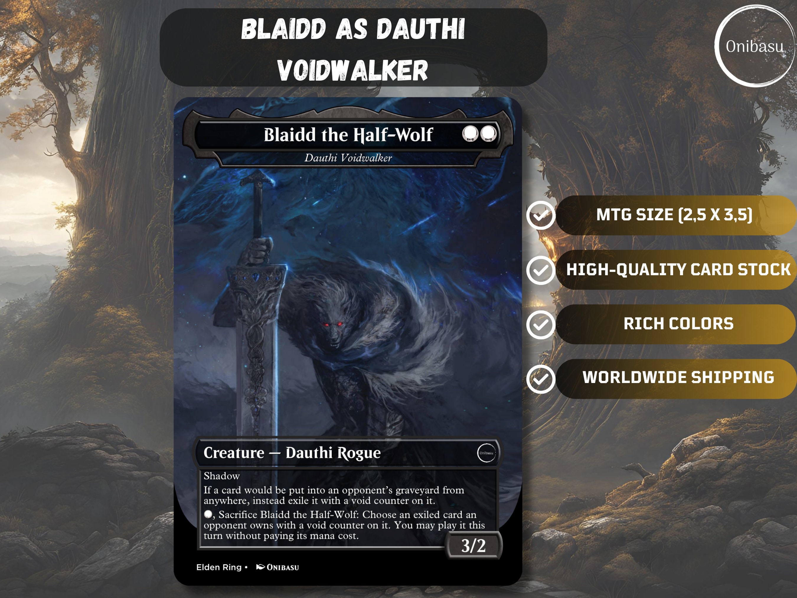 Dauthi Voidwalker Blaidd Elden Ring Proxy MTG Card Commander Staple - Etsy