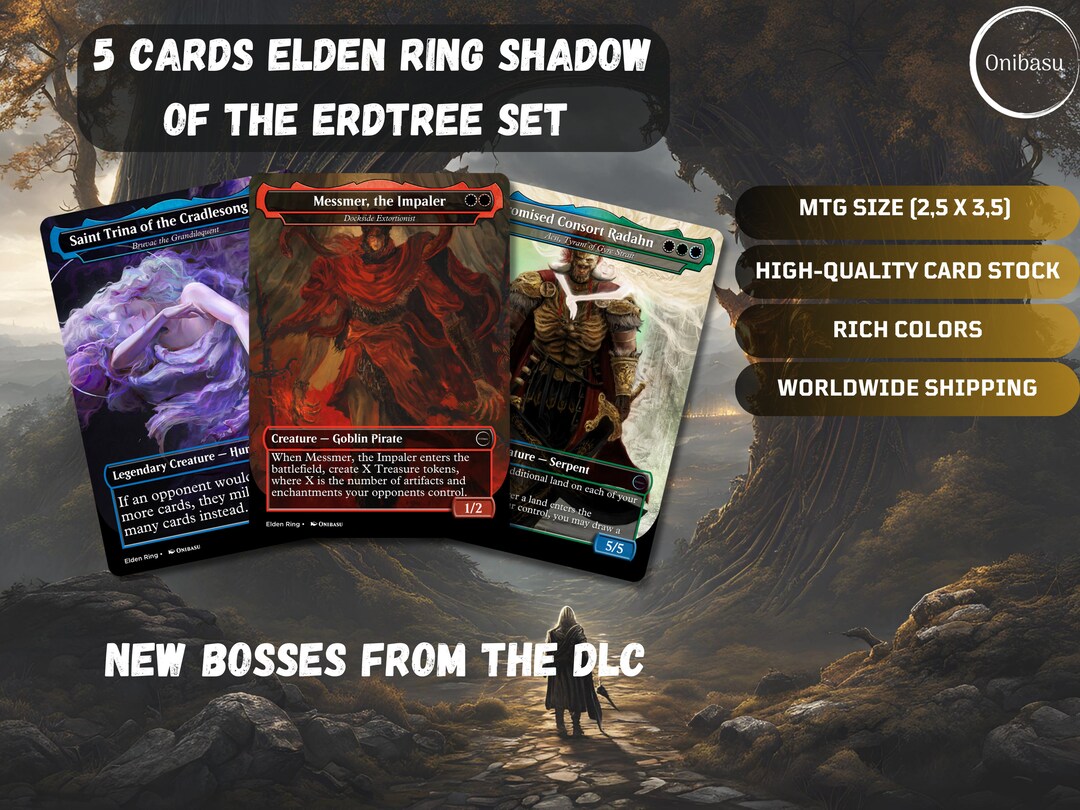 Elden Ring Shadow of the Erdtree Proxy Cards Set of 5 Custom MTG Card Alterations - Etsy