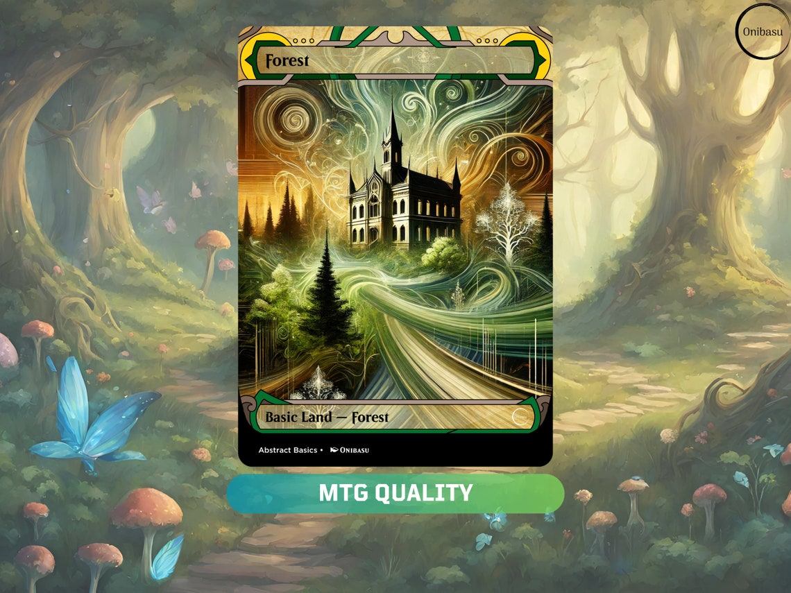 5 Abstract Basic Lands MTG Proxy Set for Magic the Gathering - Etsy