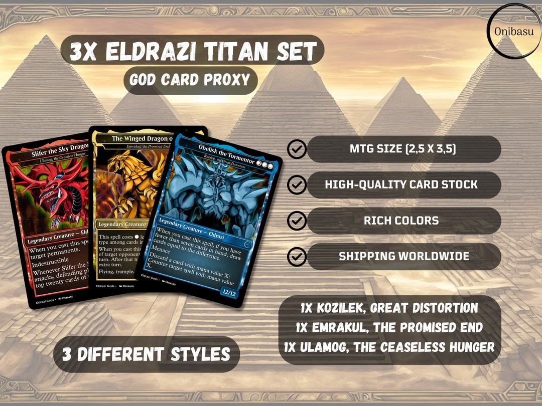 3 Cards OG Egyptian God Eldrazi Titans Fullart MTG Proxy Set - Etsy