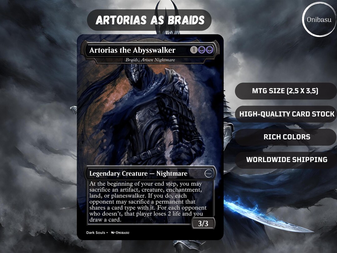Artorias of the Abyss X Braids MTG Proxy Card – Dark Souls Inspired ...