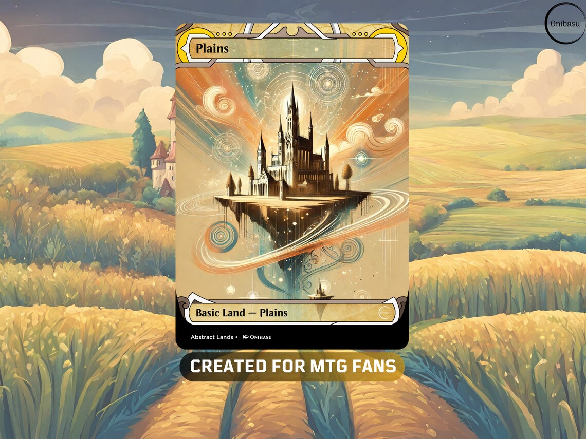 5 Abstract Basic Lands MTG Proxy Set for Magic the Gathering - Etsy