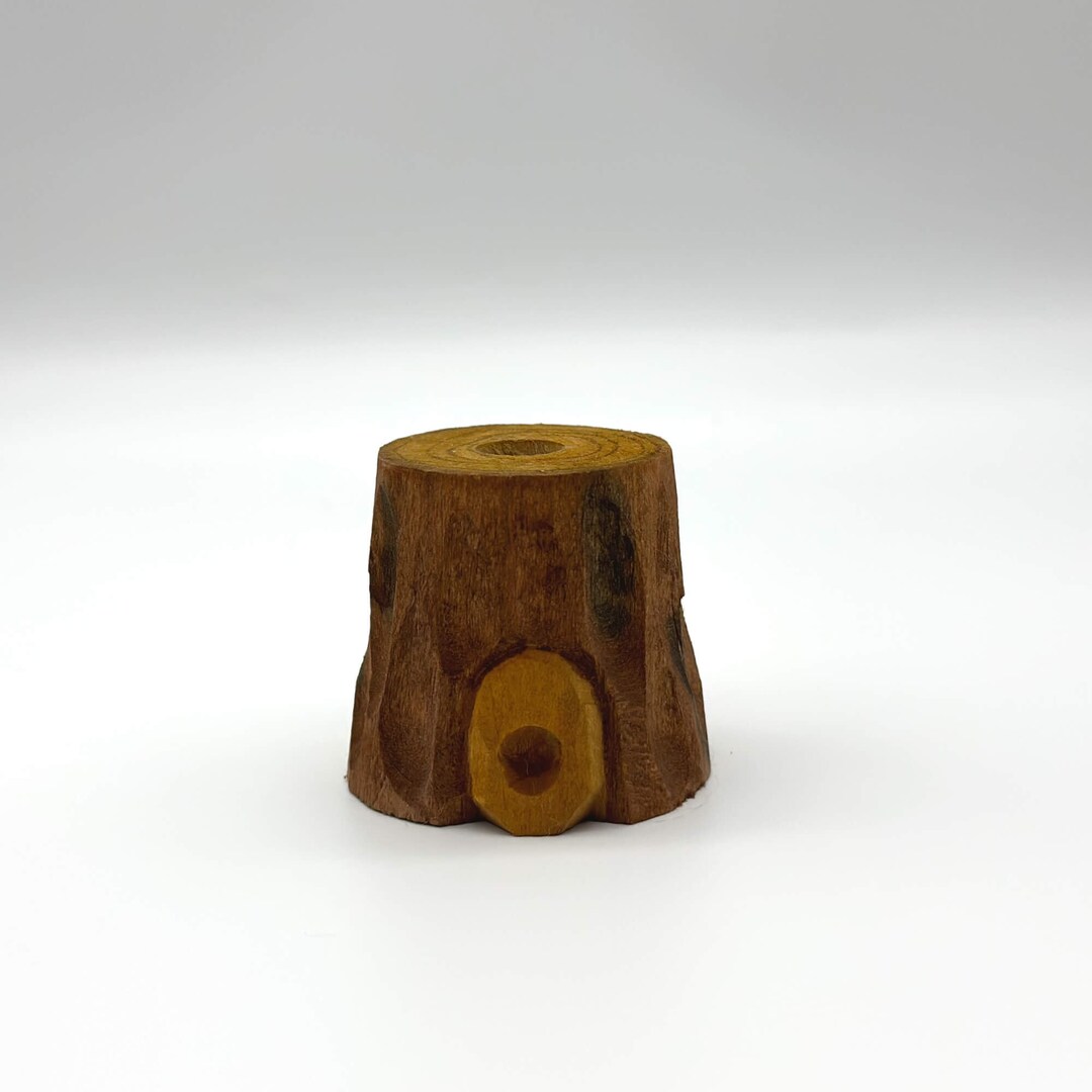 Artisan-crafted Wooden Stump Display Handcrafted Sculpture Stand Rustic ...