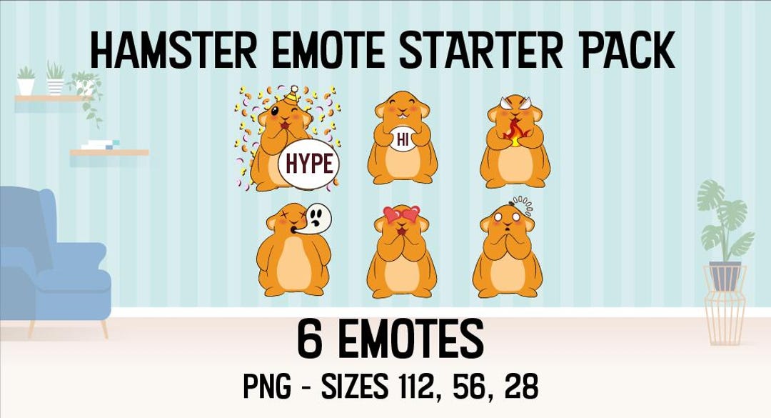 Hamster Starter Emote Pack - Etsy