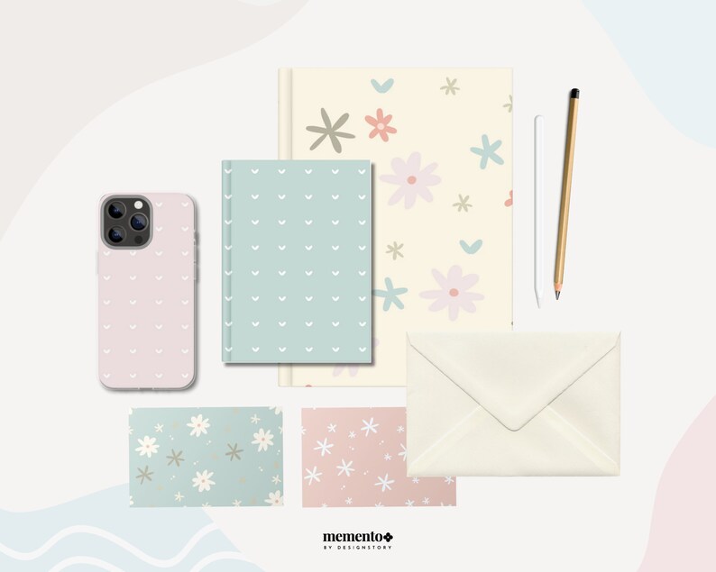 Sweet Spring Floral Digital Paper Bundle in Soft Pastels, Seamless ...