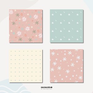 Sweet Spring Floral Digital Paper Bundle in Soft Pastels, Seamless ...