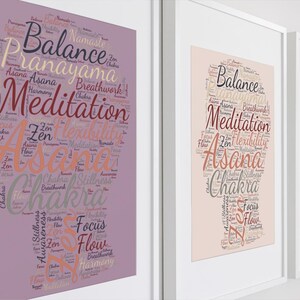 Digital Mindfulness Wall Art for Yoga Studio & Home Relaxation ...