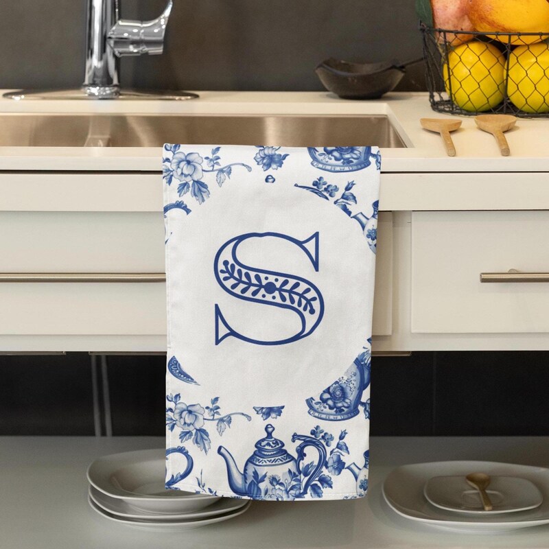 Toile Kitchen Towel - Etsy