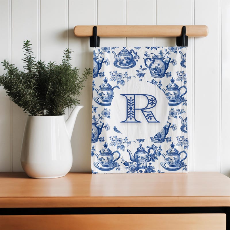 Toile Kitchen Towel - Etsy