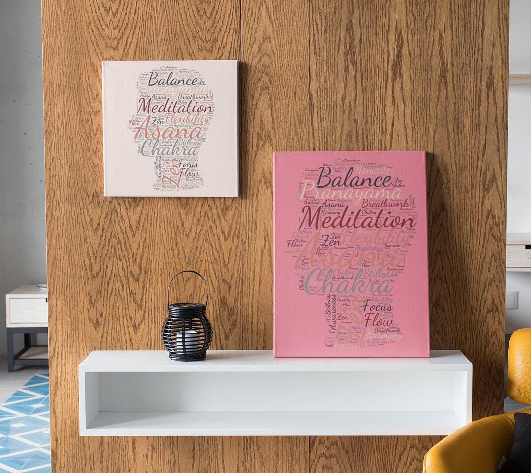 Mindfulness Canvas Wall Art Gift for Yoga Studio Relaxation Meditation ...