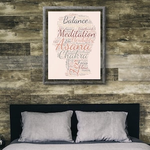 Digital Mindfulness Wall Art for Yoga Studio & Home Relaxation ...