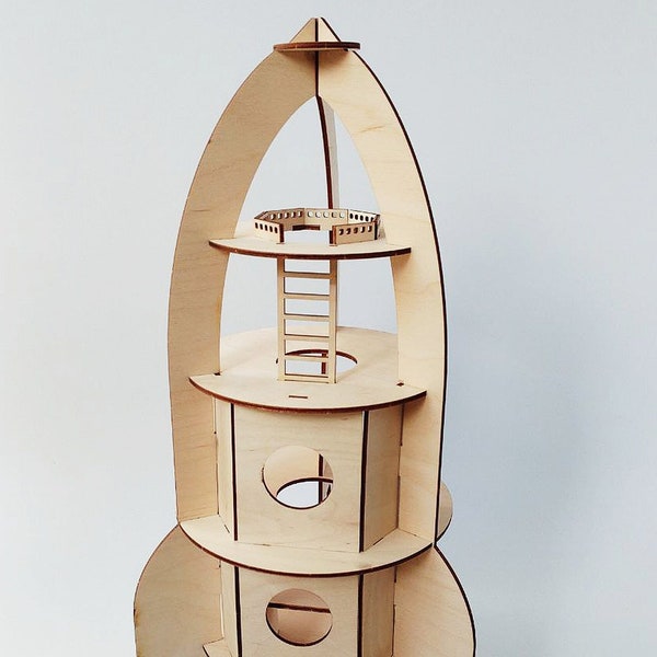 Wooden Rocket - Etsy