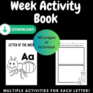 Printable Alphabet Activities: Letter of the Week Activity Book for ...