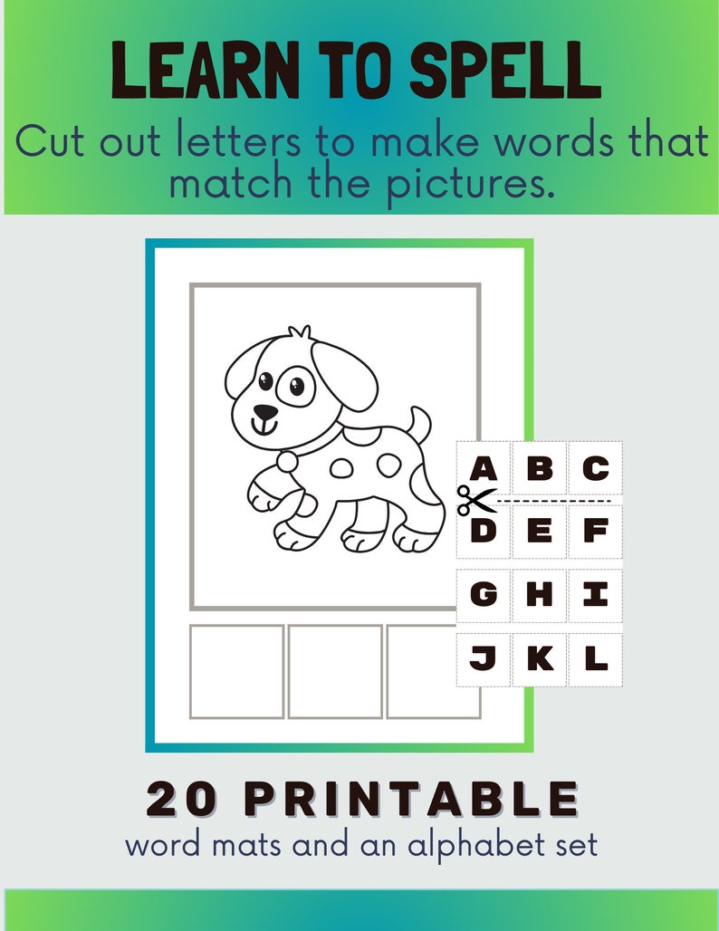 Kids Spelling Fun: Printable Activity Book | Educational Spelling Games ...