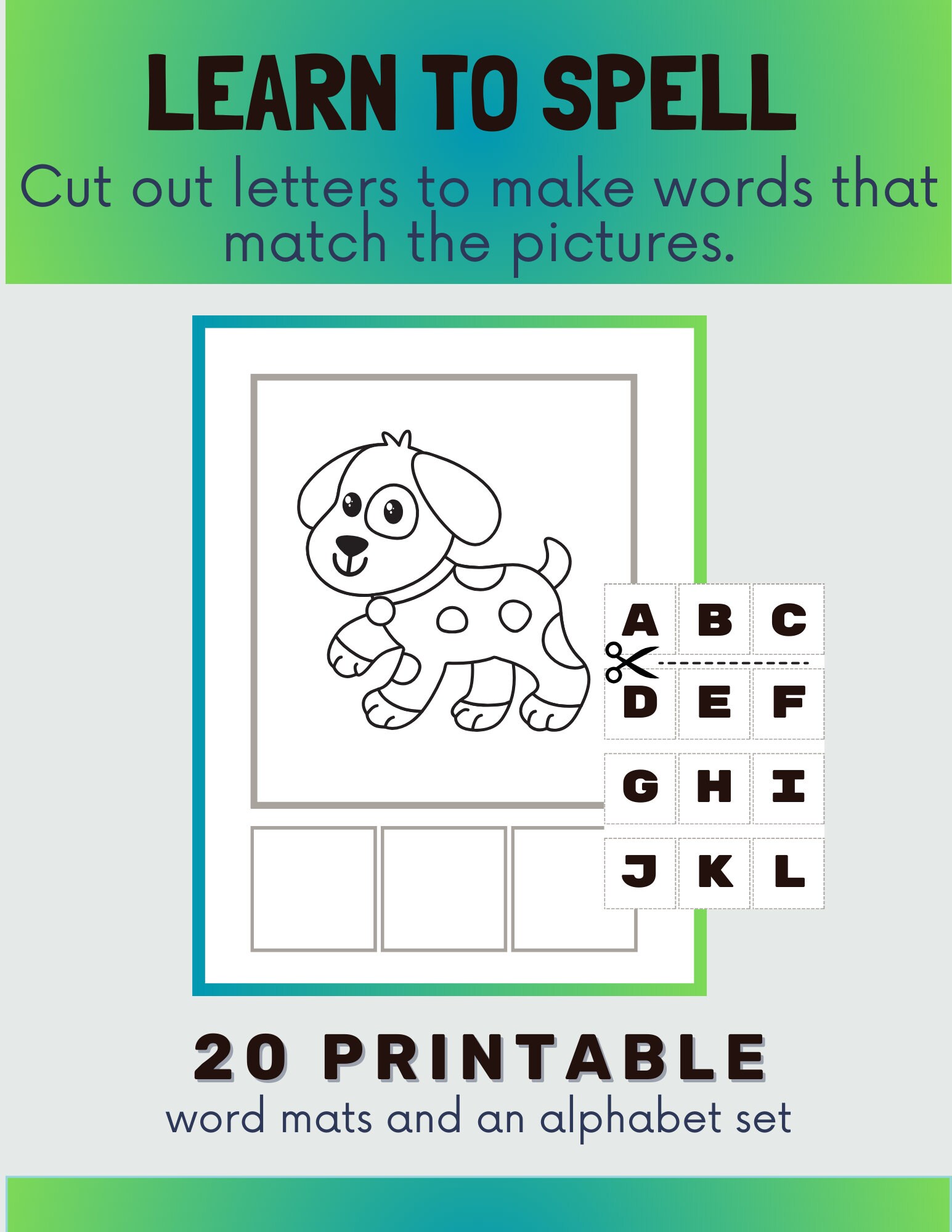 Kids Spelling Fun: Printable Activity Book | Educational Spelling Games ...