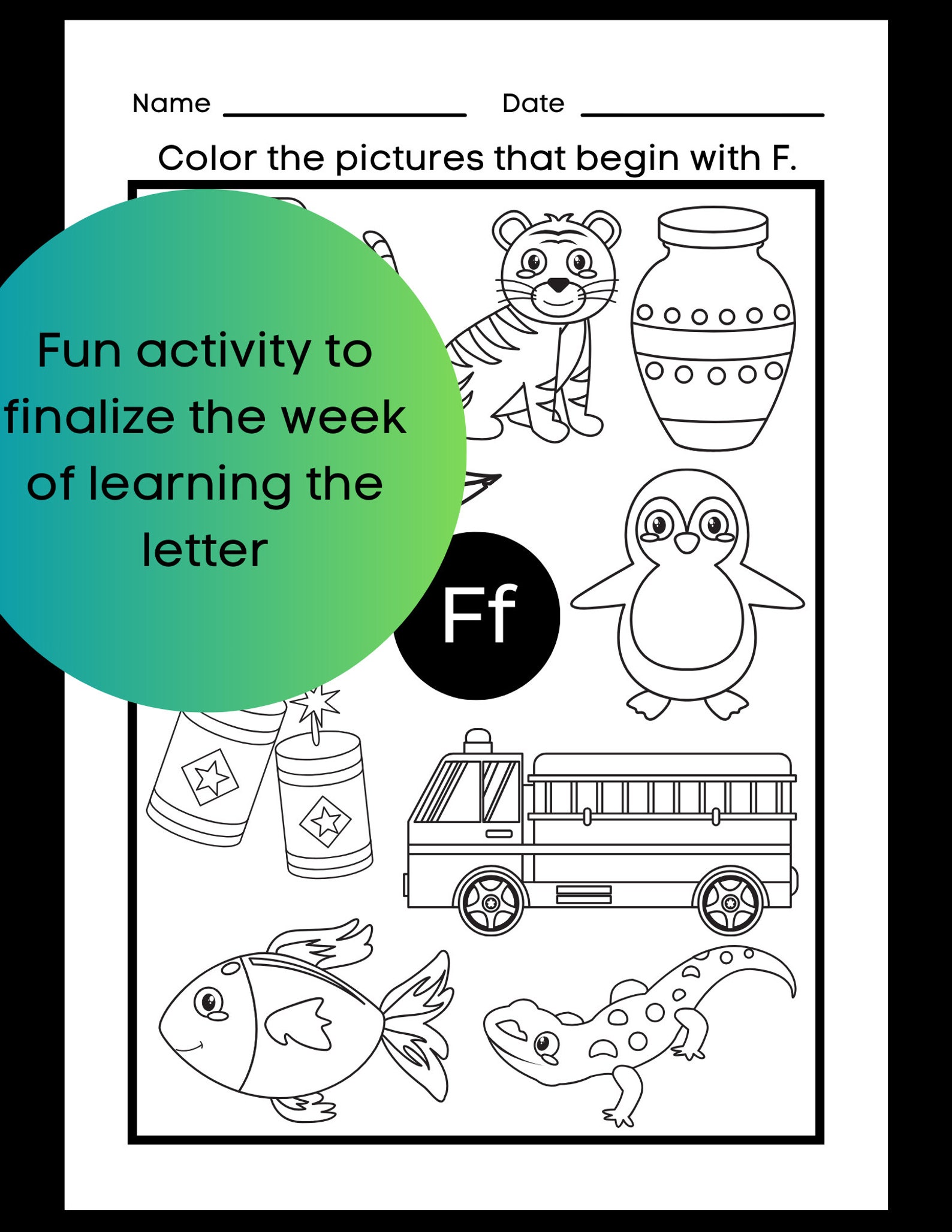 Letter of the Week Activity Book: ABC Coloring and Tracing (digital ...