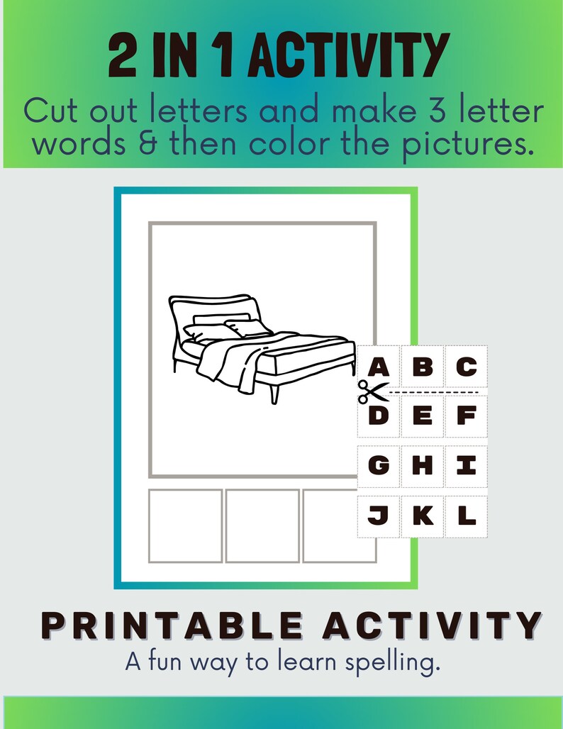 Kids Spelling Fun: Printable Activity Book | Educational Spelling Games ...