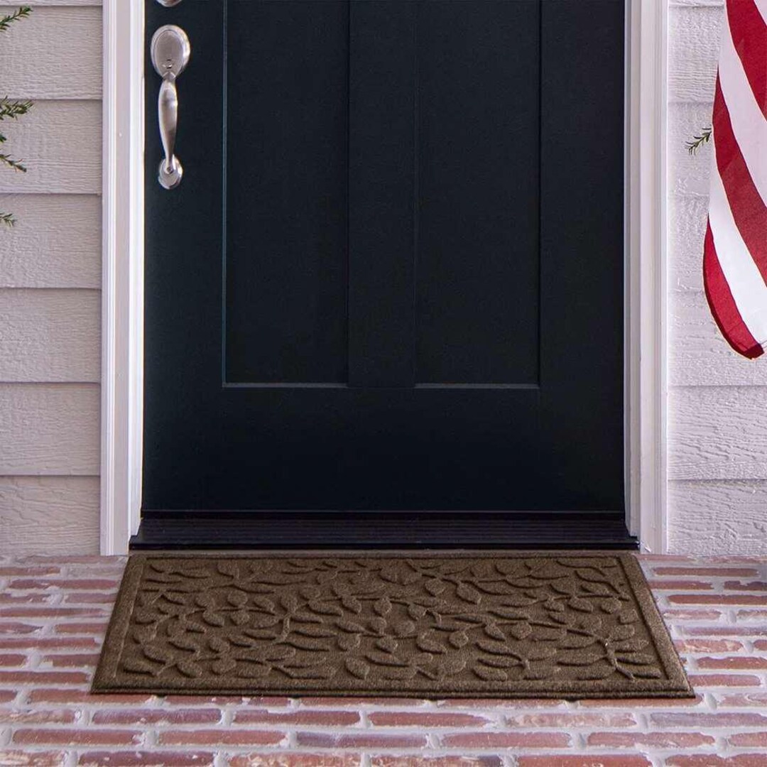 Mainstays Brown Rambling Vine Utility Polyester Outdoor Doormat, 24" X ...