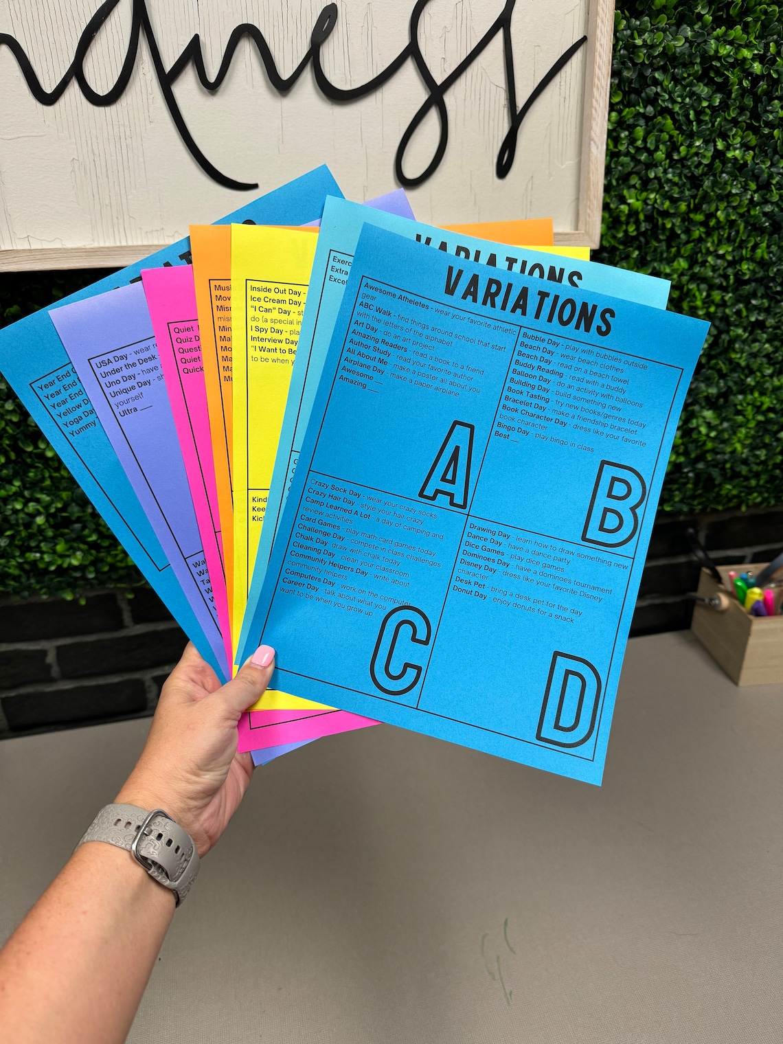 ABC Countdown - End of Year Celebration Calendar Template - Etsy