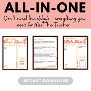 Editable Meet the Teacher Forms - Pretty in Pink - Etsy