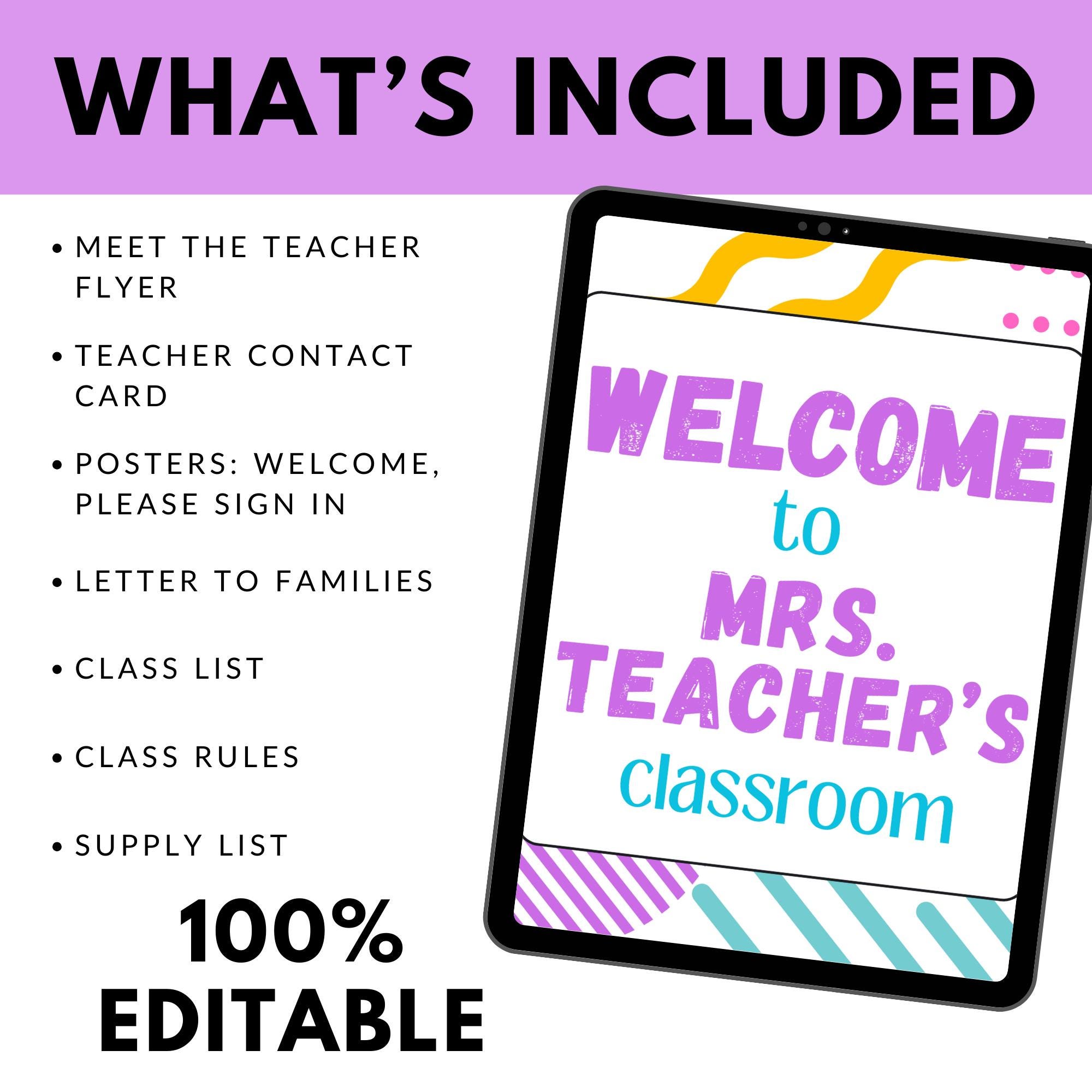 Editable Meet the Teacher Forms - All Smiles - Etsy