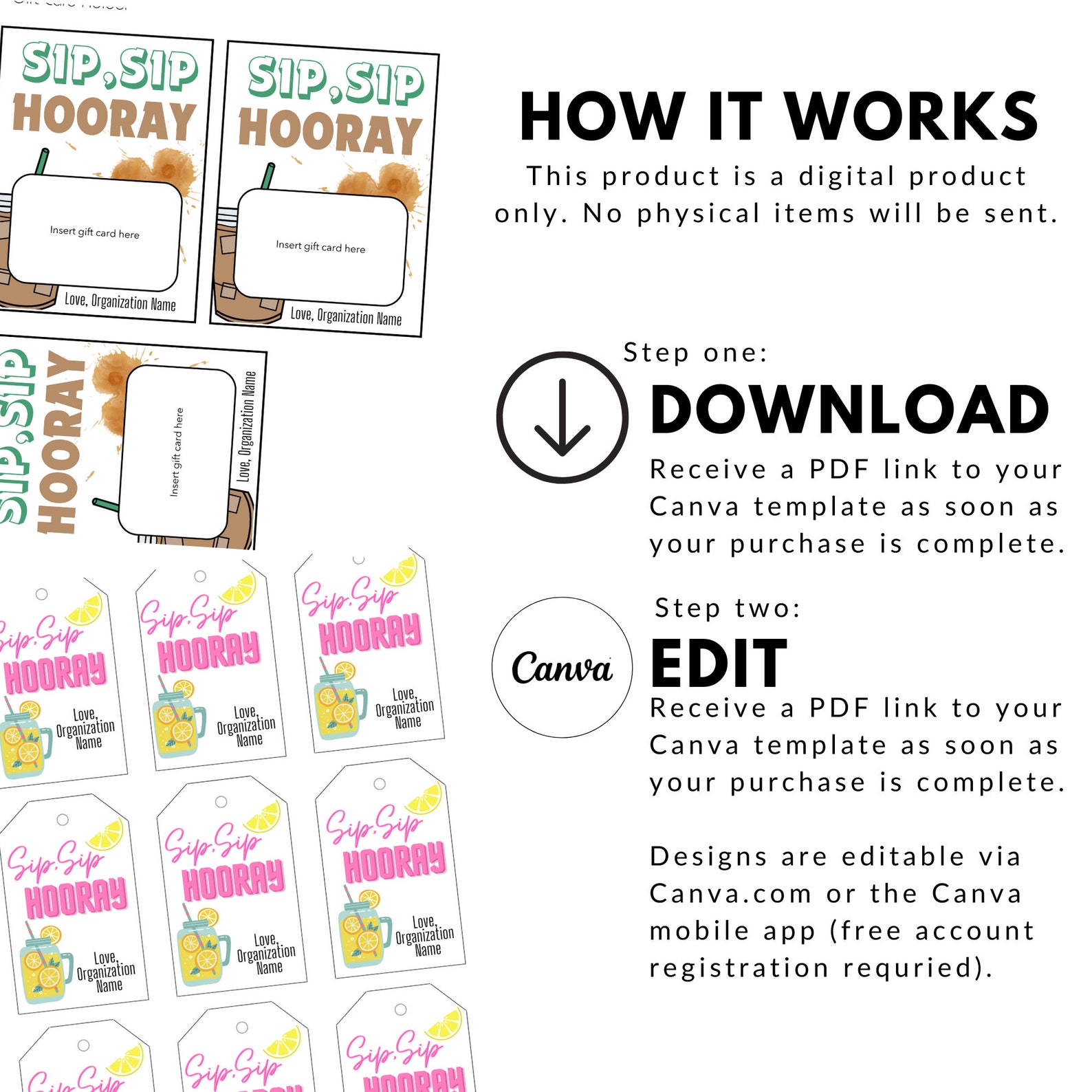 Sip, Sip Hooray! Teacher Appreciation Printables - Etsy