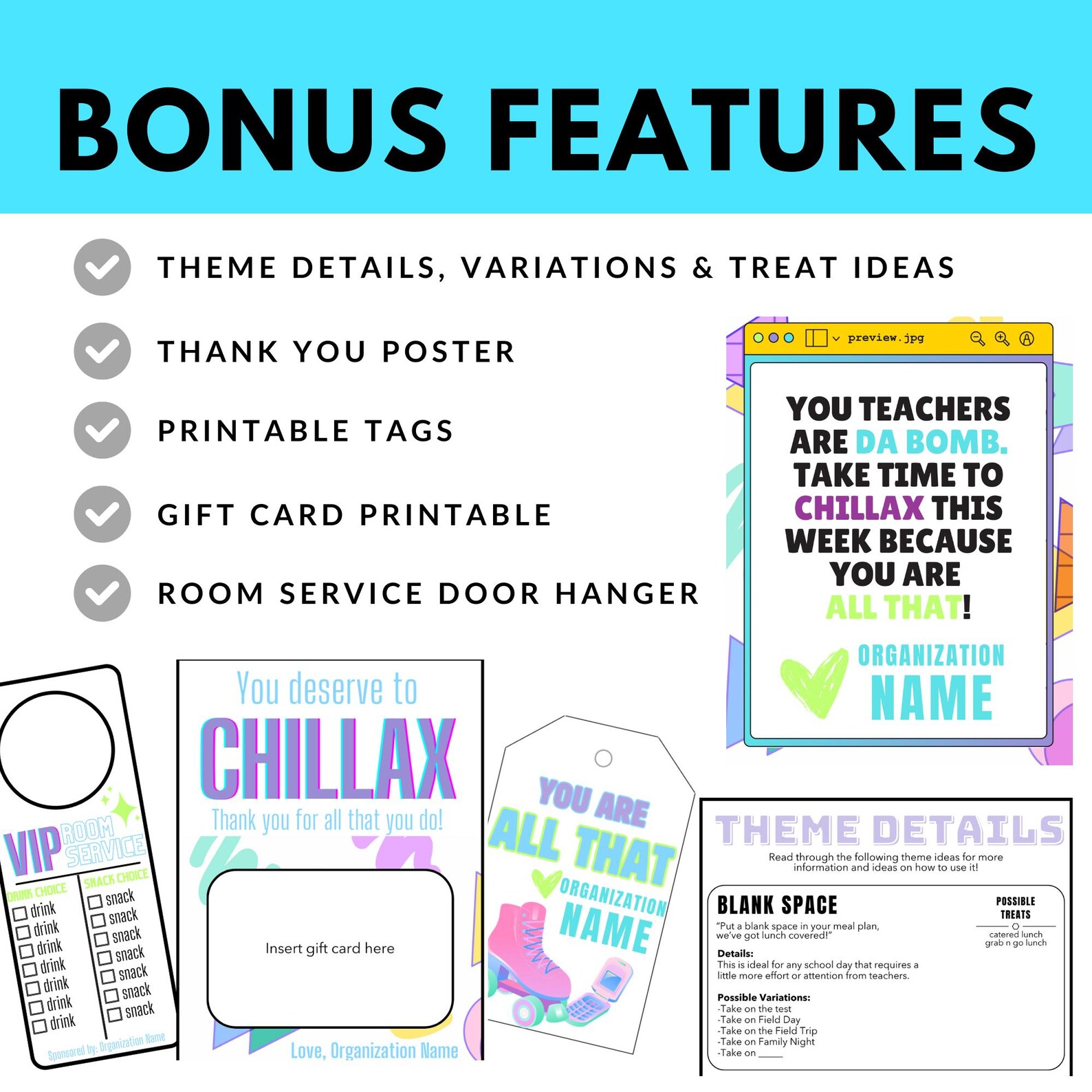 EDITABLE 90's Throwback Music- Teacher Appreciation Week & Morale ...