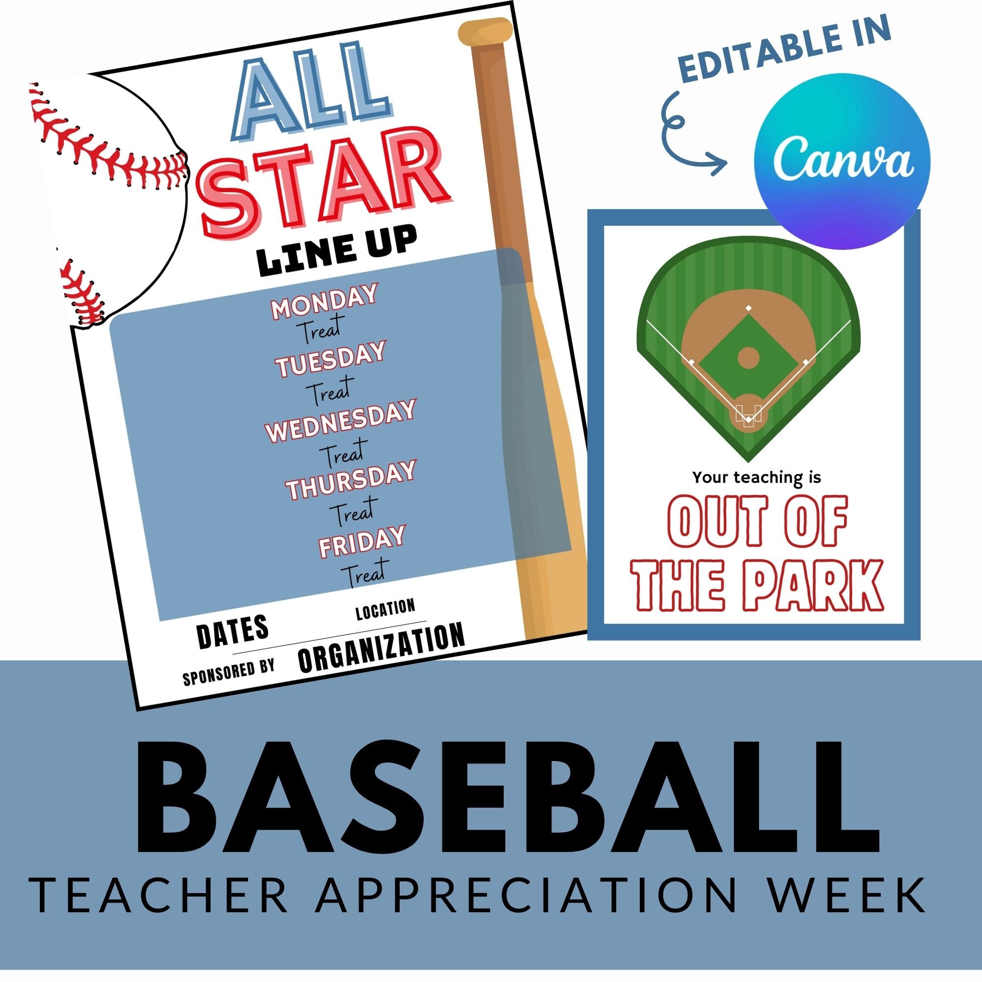 Baseball Teacher Appreciation Week Bundle - Etsy