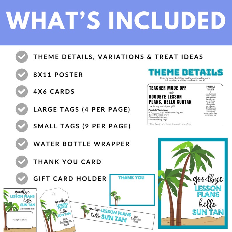 End of Year Teacher Appreciation Printable Tags - Etsy