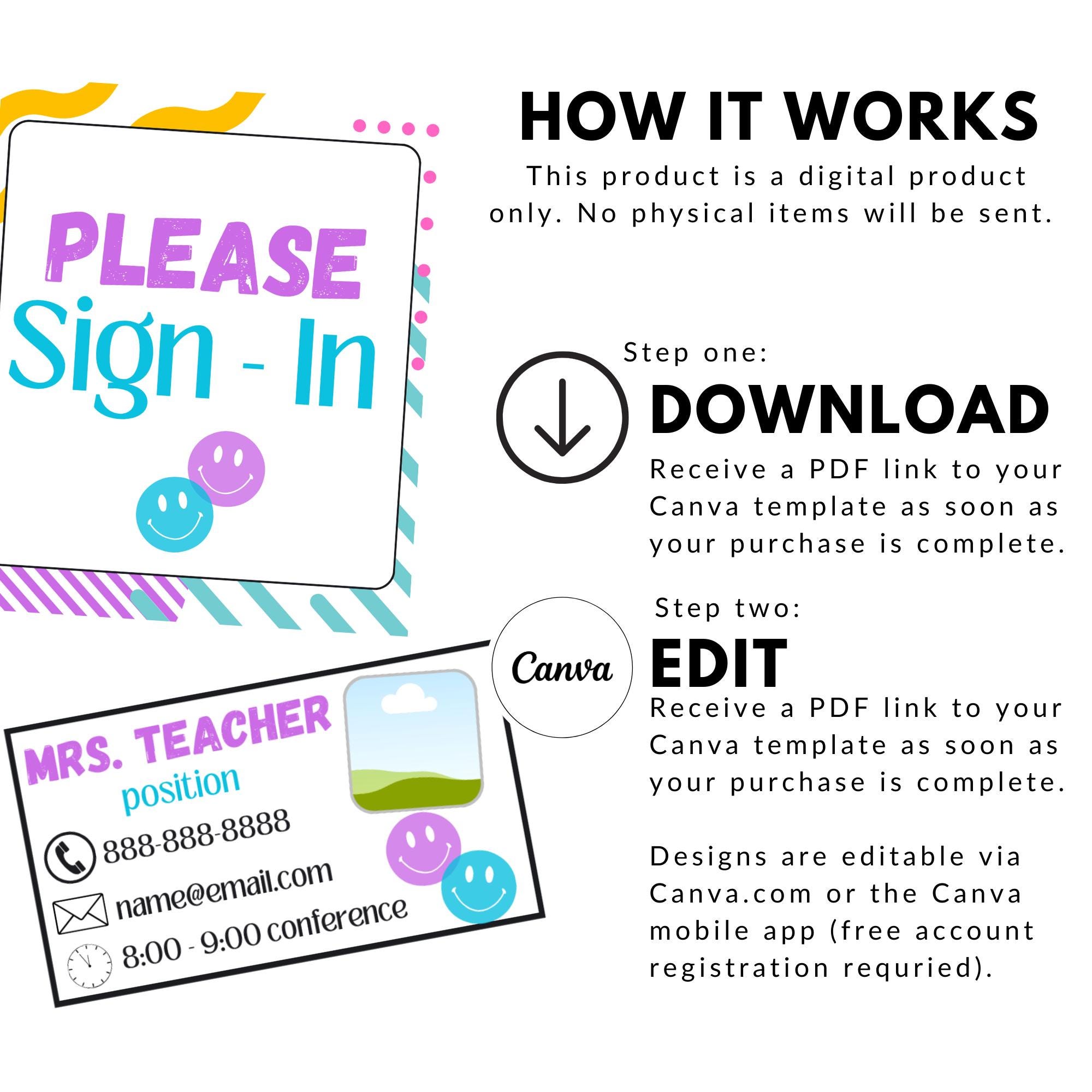 Editable Meet the Teacher Forms - All Smiles - Etsy
