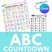 ABC Countdown - End of Year Celebration Calendar Template - Etsy