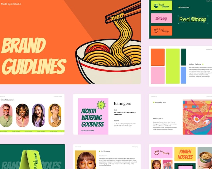 Brand Guidelines Figma Template | 13 Colourful Style Sheet | Brand ...