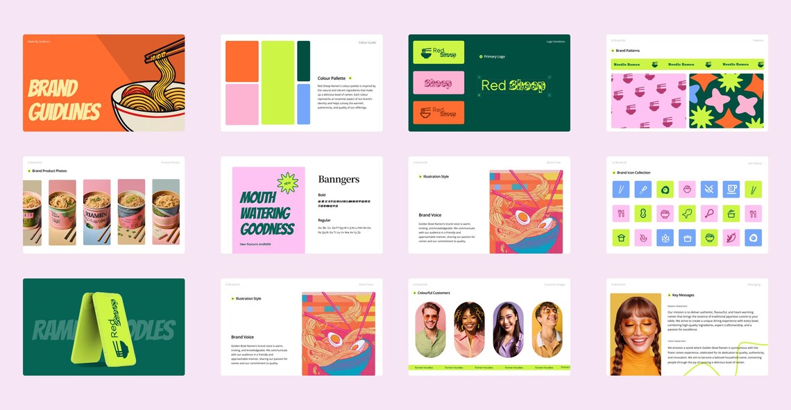 Brand Guidelines Figma Template 13 Colourful Style Sheet Brand Style ...