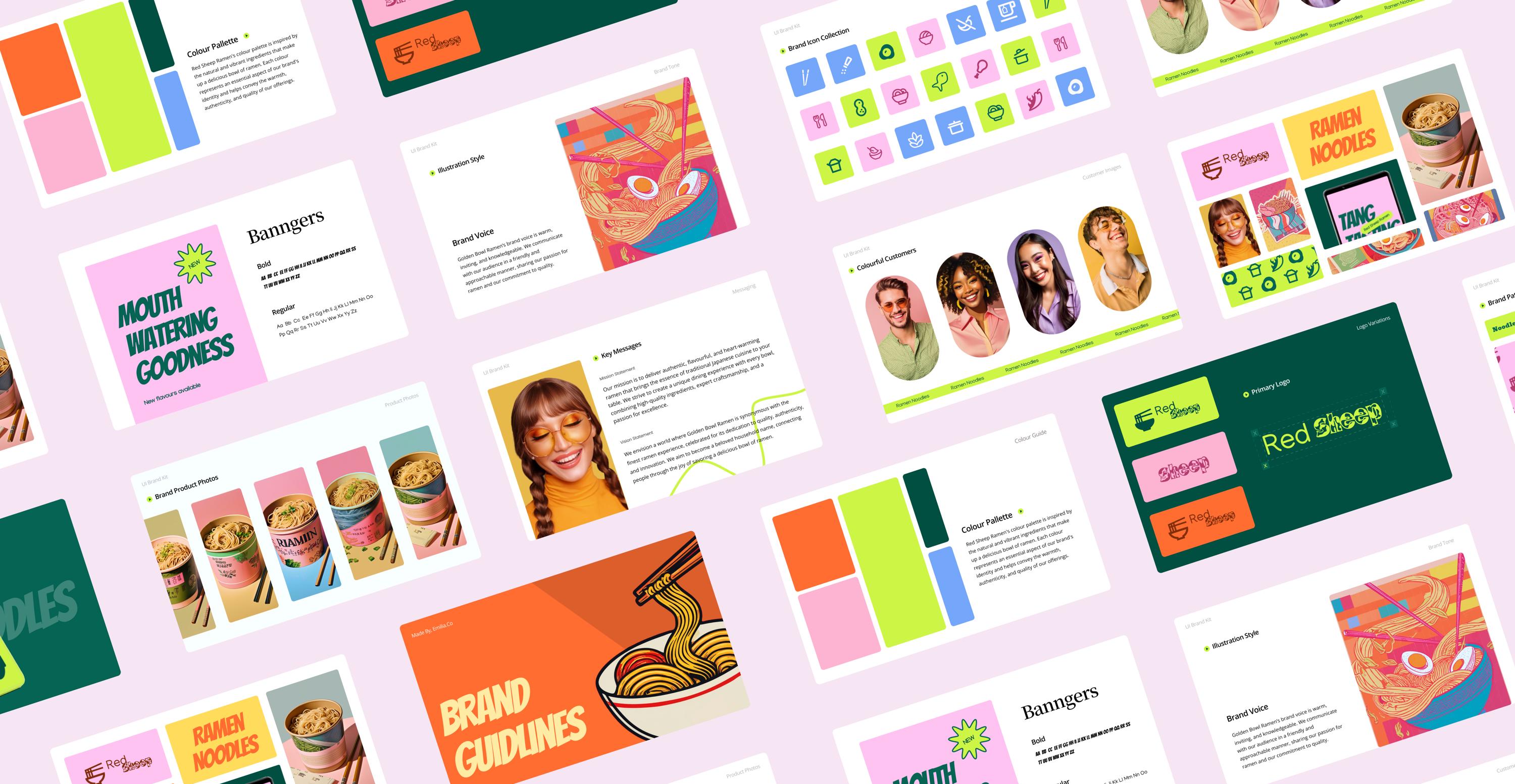 Brand Guidelines Figma Template | 13 Colourful Style Sheet | Brand ...