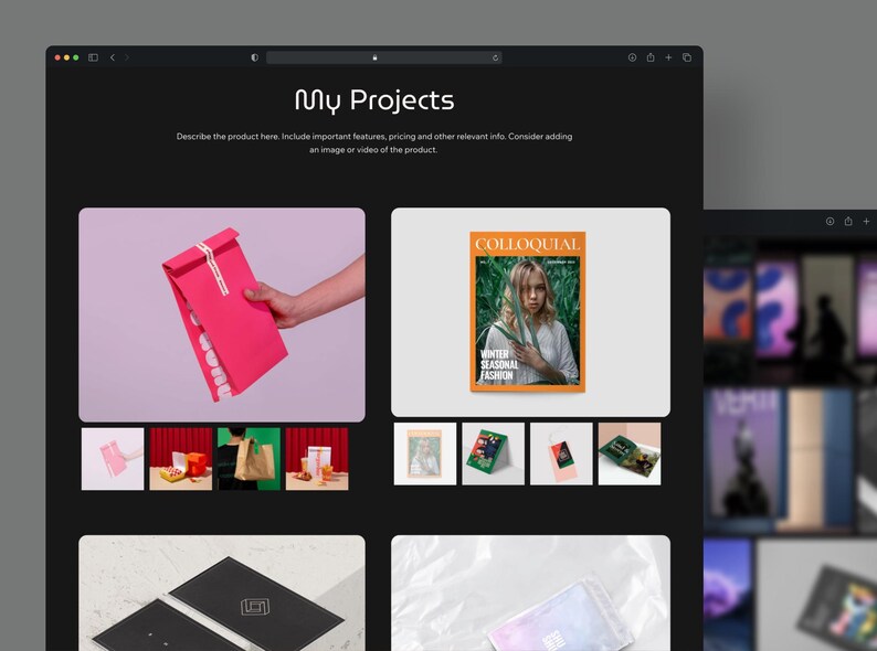 Dark Mode Design Portfolio | Portfolio UI/UX Wix Website Template ...