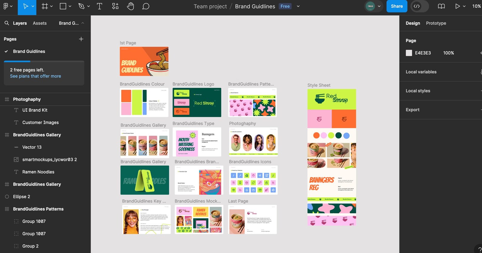 Brand Guidelines Figma Template 13 Colourful Style Sheet Brand Style ...