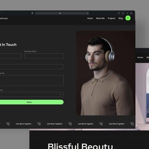 Dark Mode Design Portfolio Portfolio UI/UX Wix Website Template Graphic ...