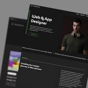 Dark Mode Design Portfolio Portfolio UI/UX Wix Website Template Graphic ...